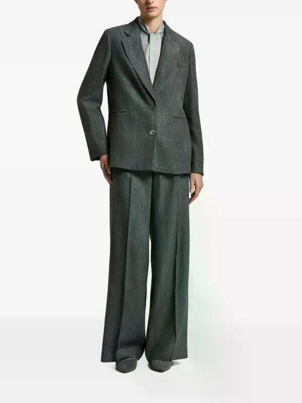 Peserico Glitter-effect Pinstripe Blazer