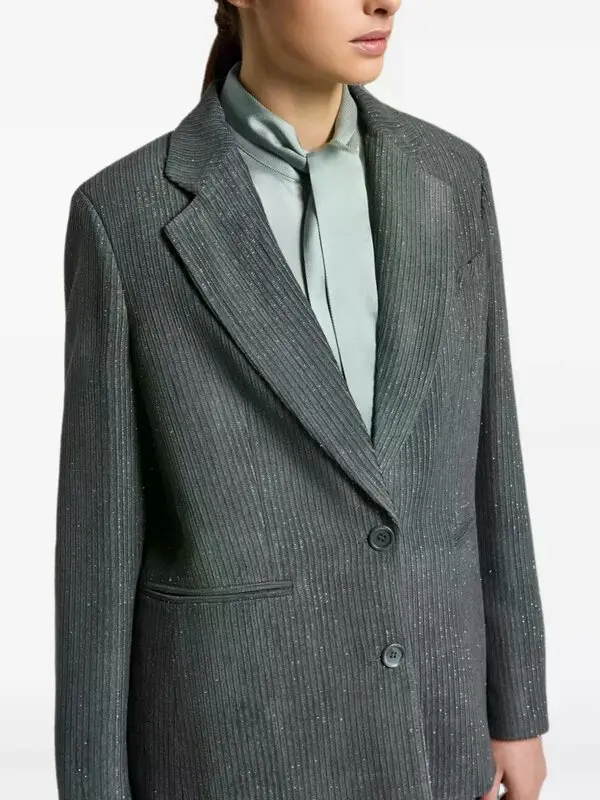 Peserico Glitter-effect Pinstripe Blazer