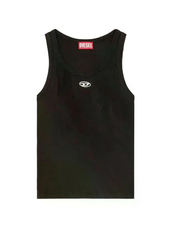 DIESEL® Ribbed-knit Logo-plaque Top