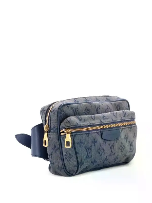 LOUIS VUITTON Monogram Denim Outdoor Bumbag - Blue
