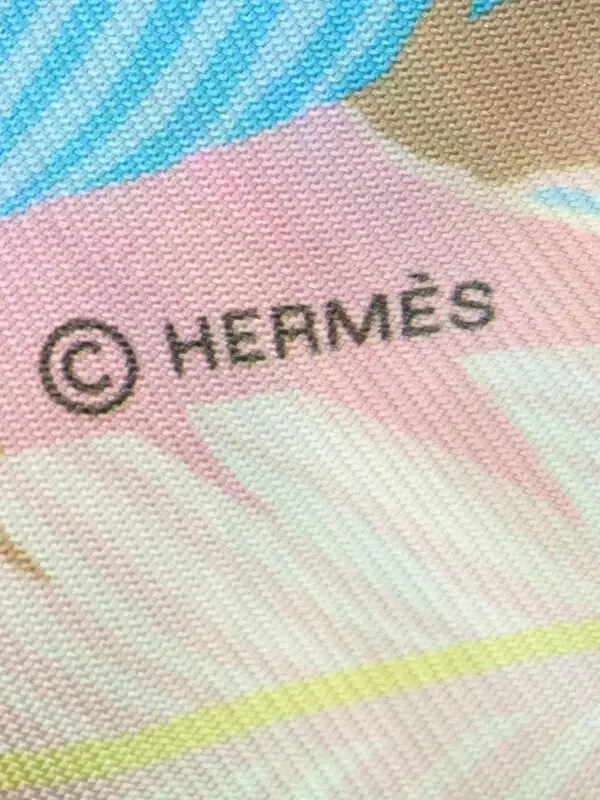 Hermès 2010s Jaguar Quetzal Twilly Scarf