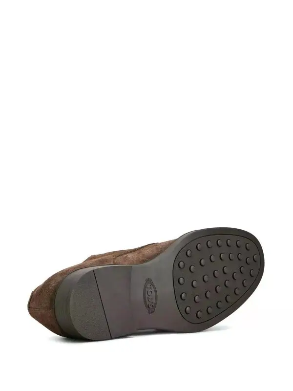 TOD'S Suede Monk Strap Shoes