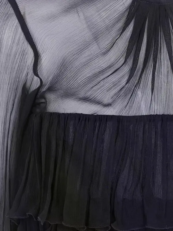 Elisabetta Franchi Ruffled Semi-sheer Blouse