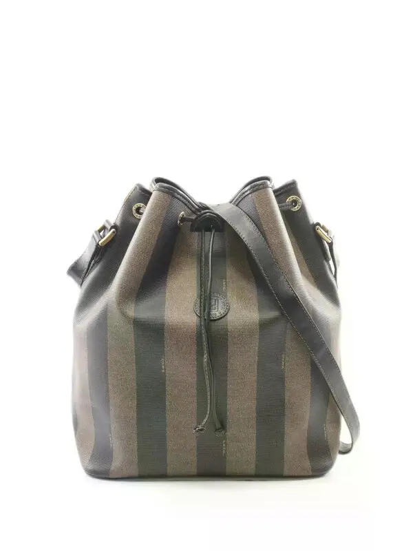 Fendi 2010s Logo-patch Bucket Bag