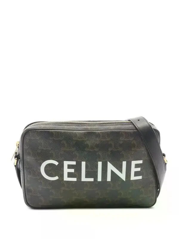 Celine Triomphe Cross Body Bag - Black
