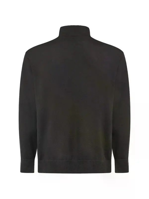 C.P. COMPANY Lens Detail Quarter-zip Sweater - Black