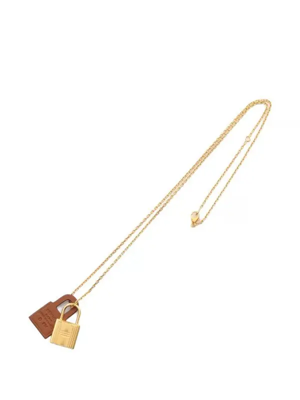 Hermès Tone Padlock Pendant Necklace - Gold