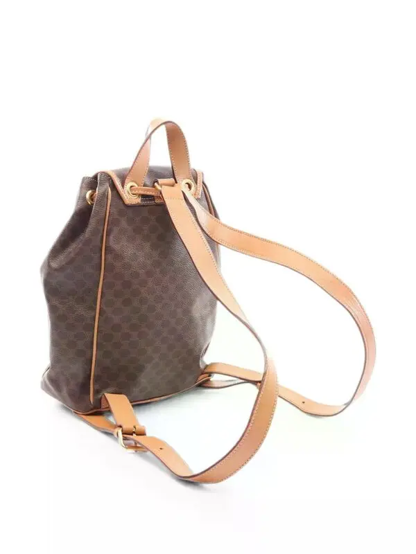 Celine Macadam Pattern Drawstring Backpack - Brown