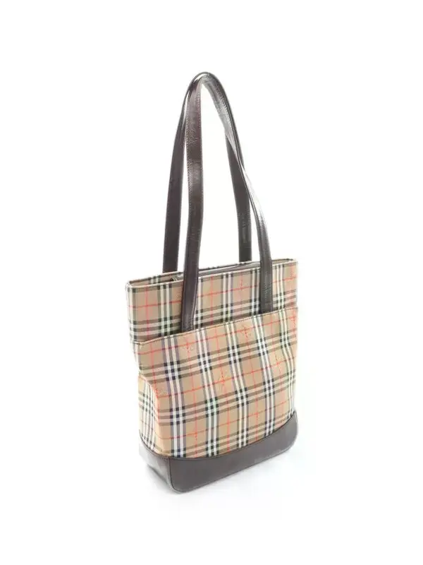 Burberry 2010s Haymarket Check Shoulder Bag - Neutrals