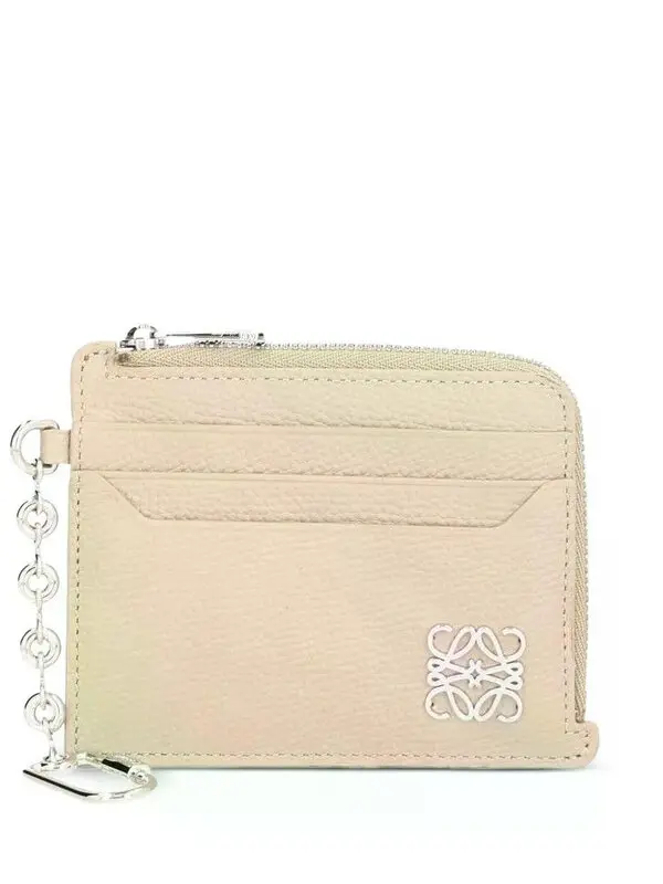 Loewe Anagram Square Coin Cardholder In Pebble Grained Calfskin