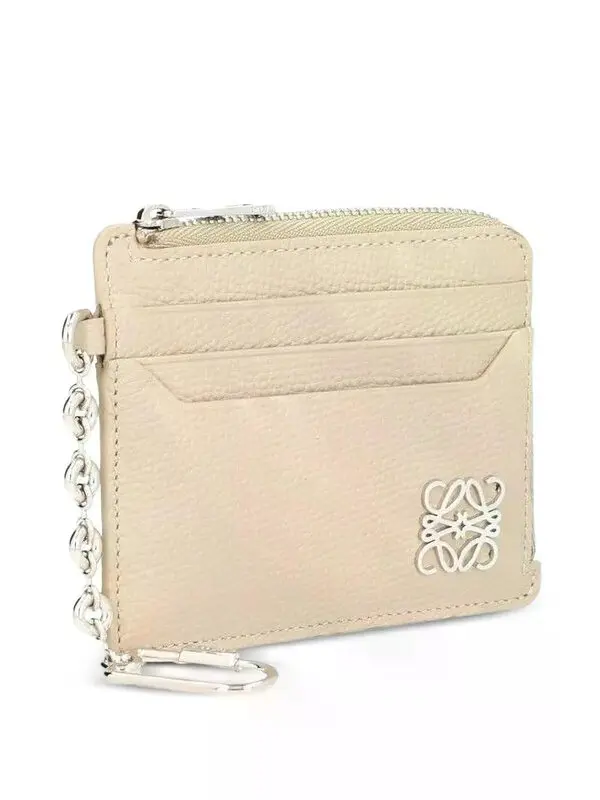 Loewe Anagram Square Coin Cardholder In Pebble Grained Calfskin