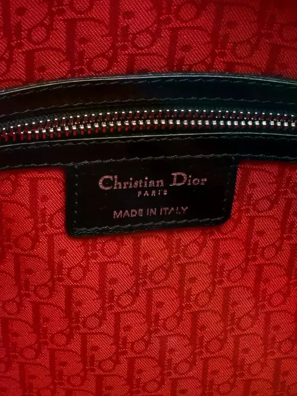 Dior Lady Cannage Tote Bag - Black