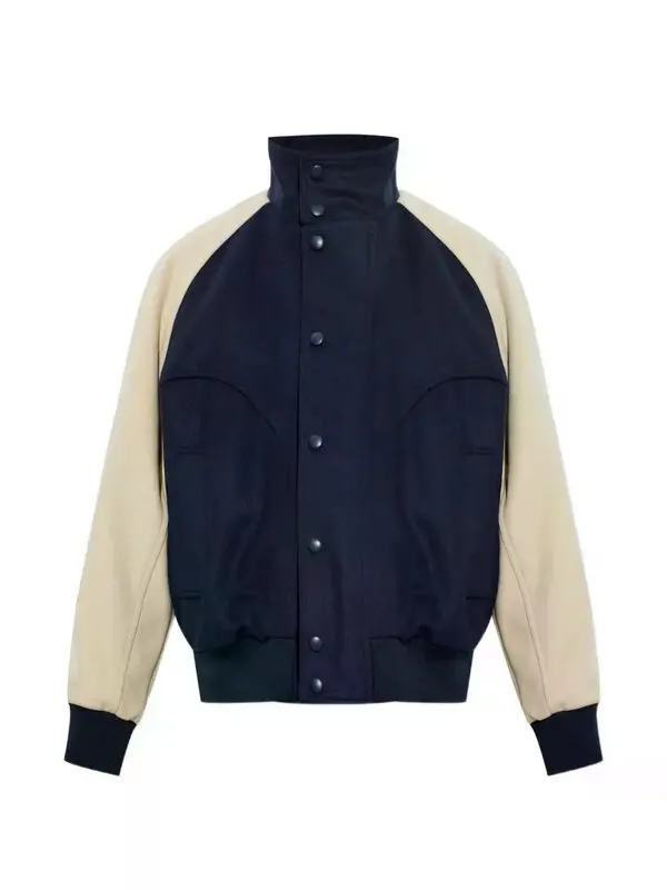 Balmain Logo-embroidered Colour-block Bomber Jacket