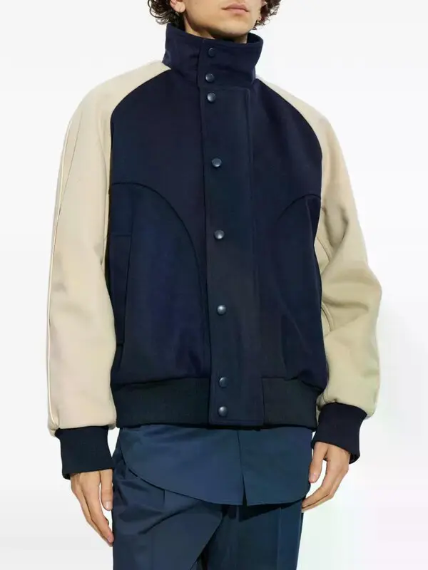 Balmain Logo-embroidered Colour-block Bomber Jacket
