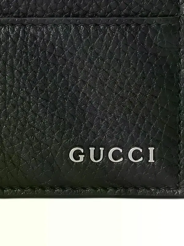 Gucci Logo-plaque Grained-leather Card Case