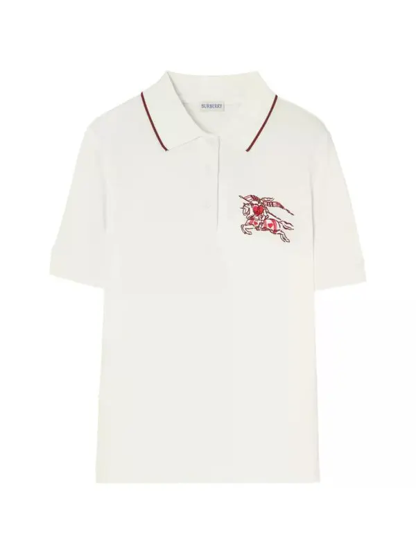 Burberry Heart Knight Cotton Polo Dress - Neutrals