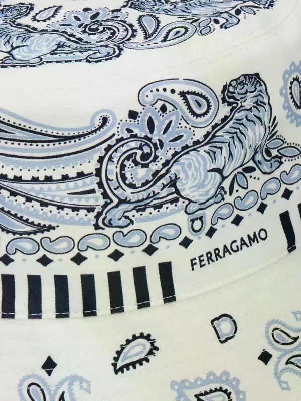 FERRAGAMO Arabesque-print Cloche