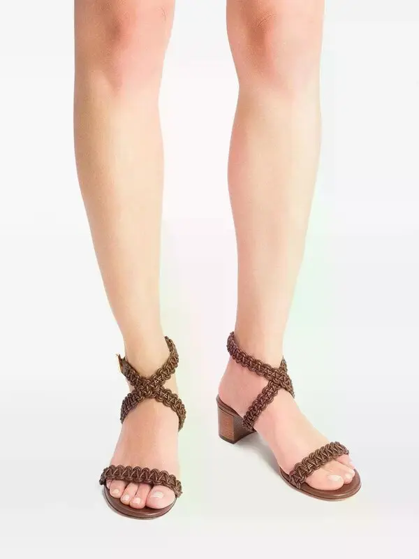 GIANVITO ROSSI Sedona Braided Sandals