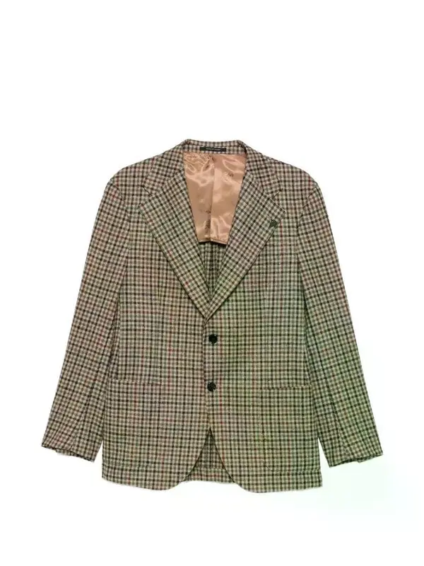 GABRIELE PASINI Check-pattern Peak-lapels Blazer