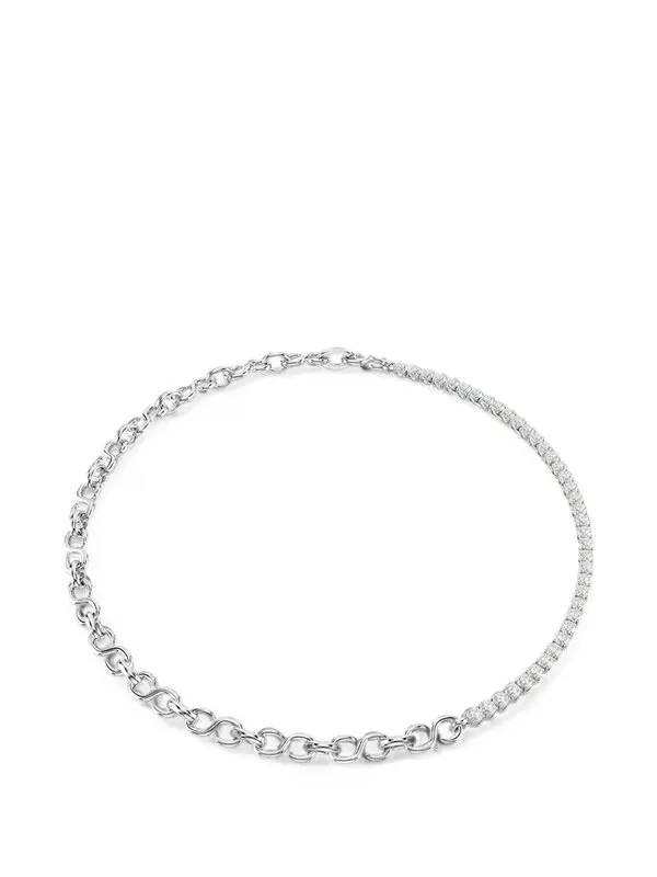 SWAROVSKI Matrix Crystal-embellished Chain-link Necklace - Silver