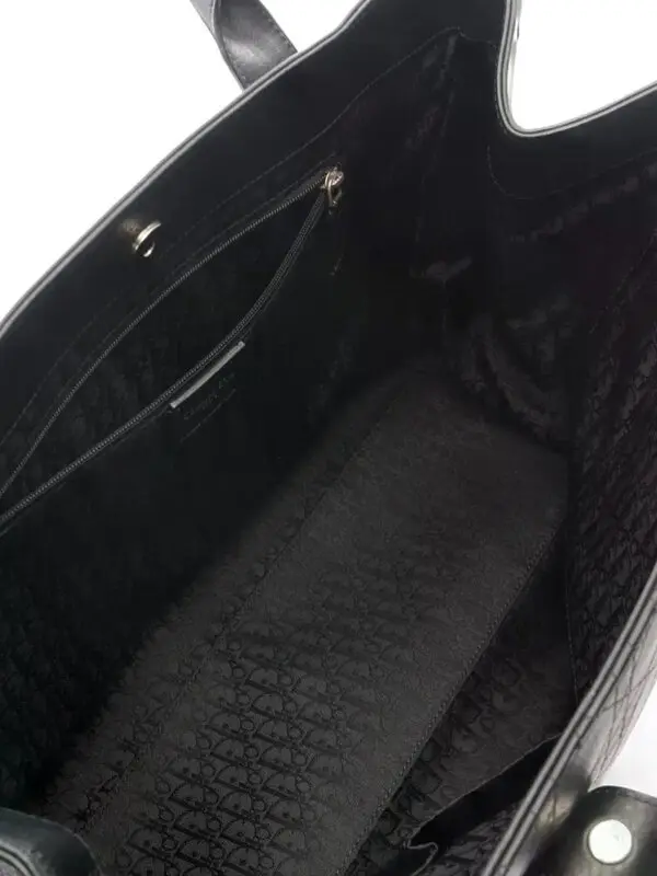 Dior Leather Cannage Quilted Shoulder Bag - Black