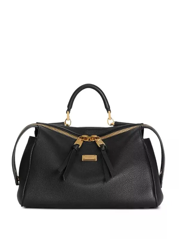 Dolce & Gabbana Calfskin Vittoria Handbag With Brass Trim