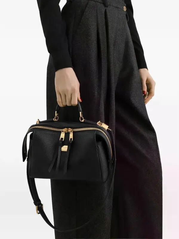 Dolce & Gabbana Calfskin Vittoria Handbag With Brass Trim