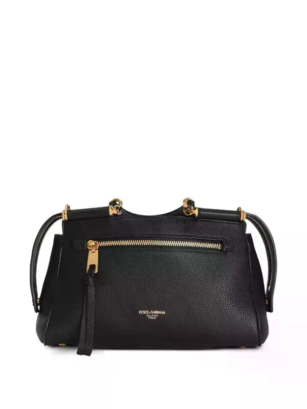 Dolce & Gabbana Calfskin Vittoria Handbag With Brass Trim