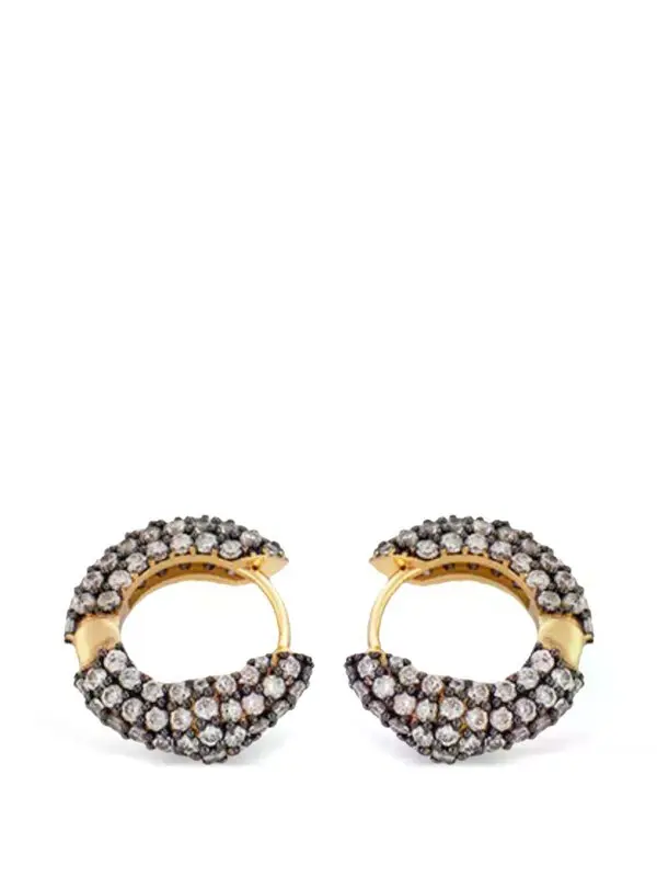 POCHE PARIS Harmony Crystal Hoop Earrings - Gold