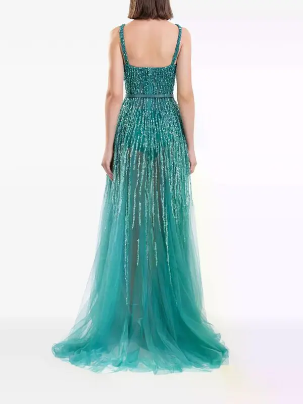 SAIID KOBEISY Embellished V-neck Maxi Dress