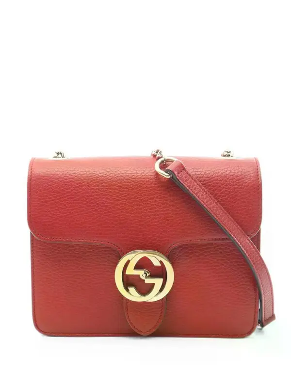 Gucci 2010s Interlocking G Shoulder Bag - Red