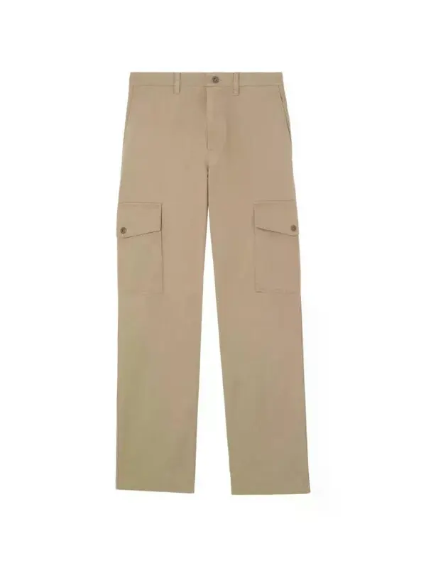 Burberry Cotton Twill Cargo Trousers - Neutrals