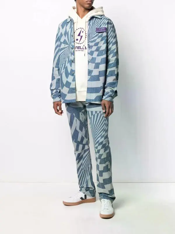 Stella McCartney Geometric Pattern Denim Jacket
