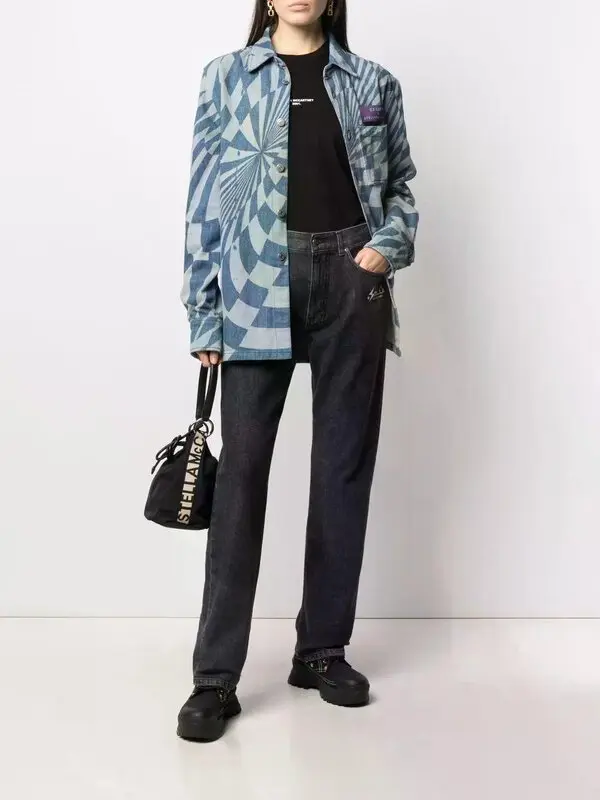 Stella McCartney Geometric Pattern Denim Jacket