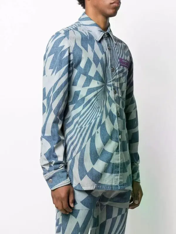Stella McCartney Geometric Pattern Denim Jacket