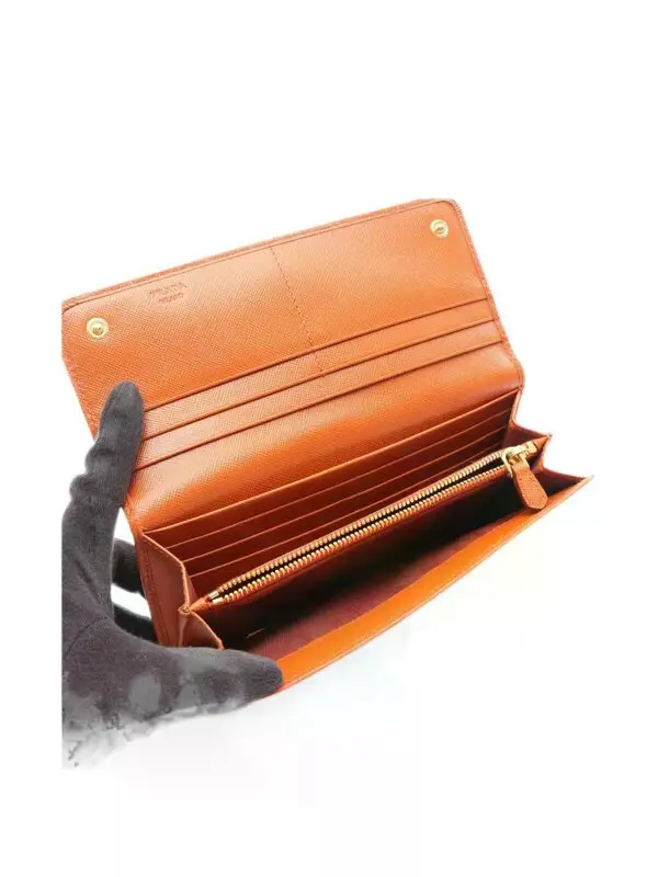 Prada 2010s Saffiano Bi-fold Long Wallet
