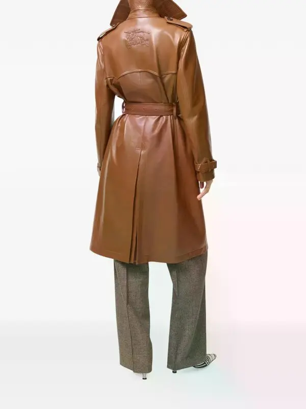 Burberry Long Leather Trench Coat