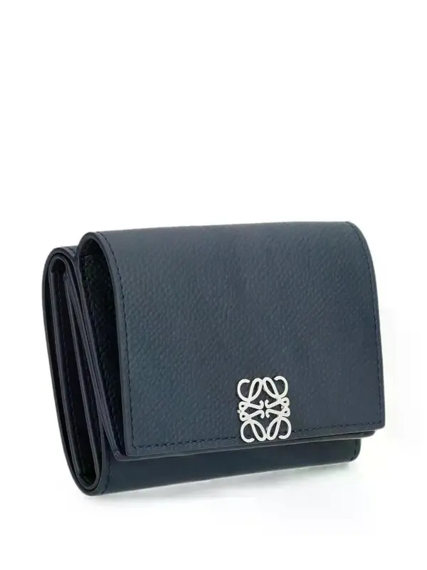 Loewe Anagram Trifold Wallet In Pebble Grained Calfskin