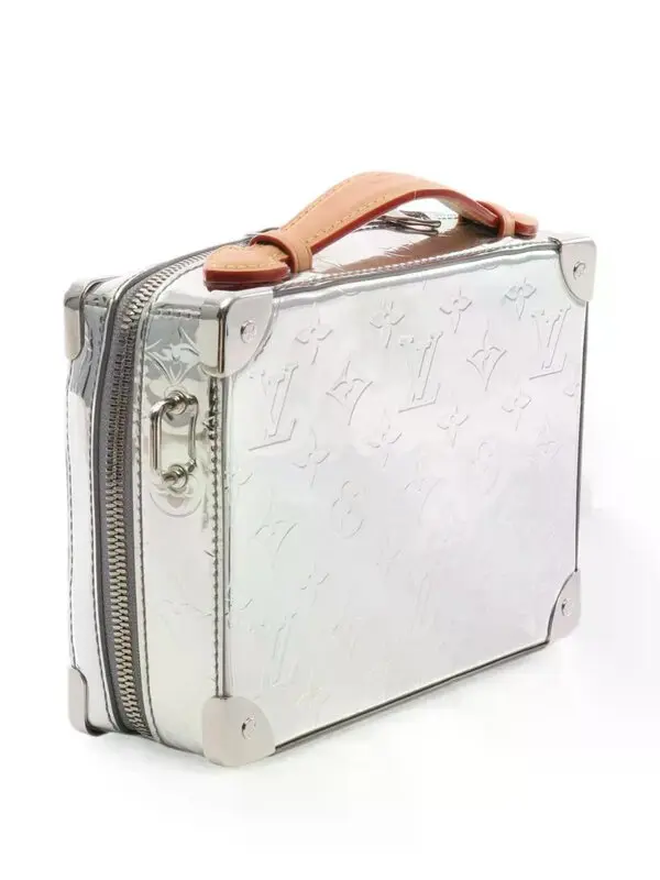 LOUIS VUITTON Monogram Mirror Soft Trunk Handbag - Silver