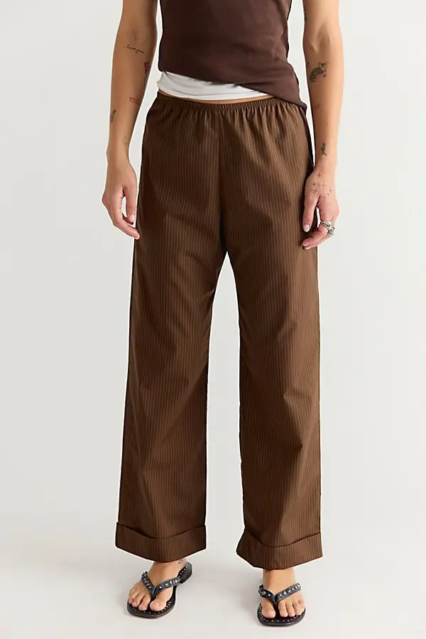 Donni. Pop Pinstripe Simple Pants