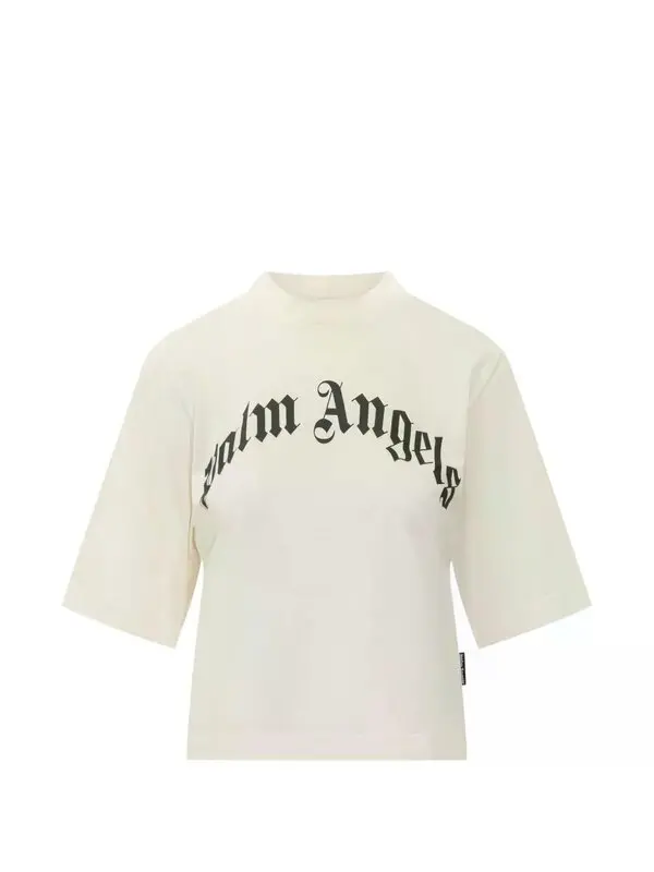 Palm Angels Curved Logo Boxy T-shirt - Neutrals