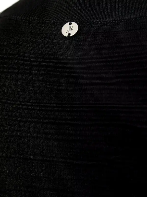 Joseph Ribkoff Quarter-zip Textured-knit Sweater