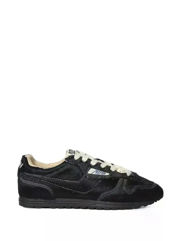 AUTRY Pony Fur-effect Sneakers - Black
