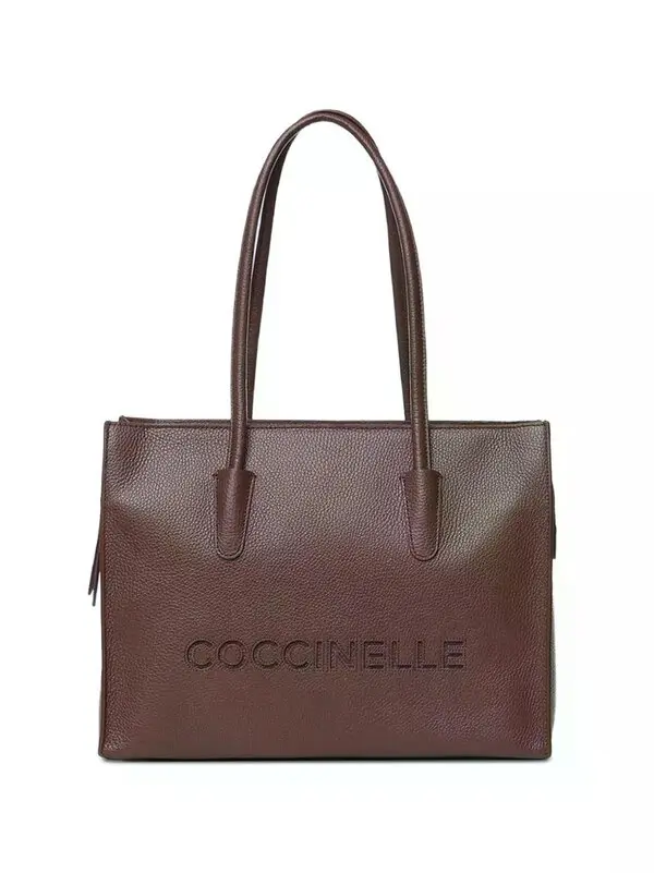 COCCINELLE Medium Myrtha26 Logo-embossed Leather Tote Bag