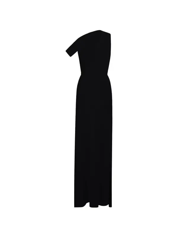 GEMY MAALOUF One-shoulder Draped Crepe Gown