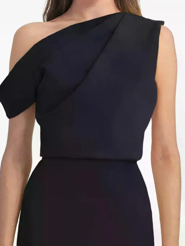 GEMY MAALOUF One-shoulder Draped Crepe Gown