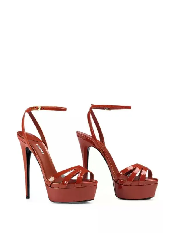 LE SILLA Lola Patent-calf-leather Sandals