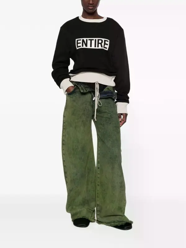 ENTIRE STUDIOS Logo-print Panelled Sweatshirt