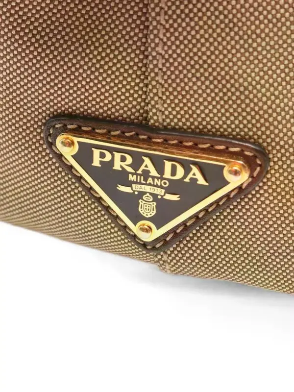 Prada 2000s Logo-embroidery Tote Bag