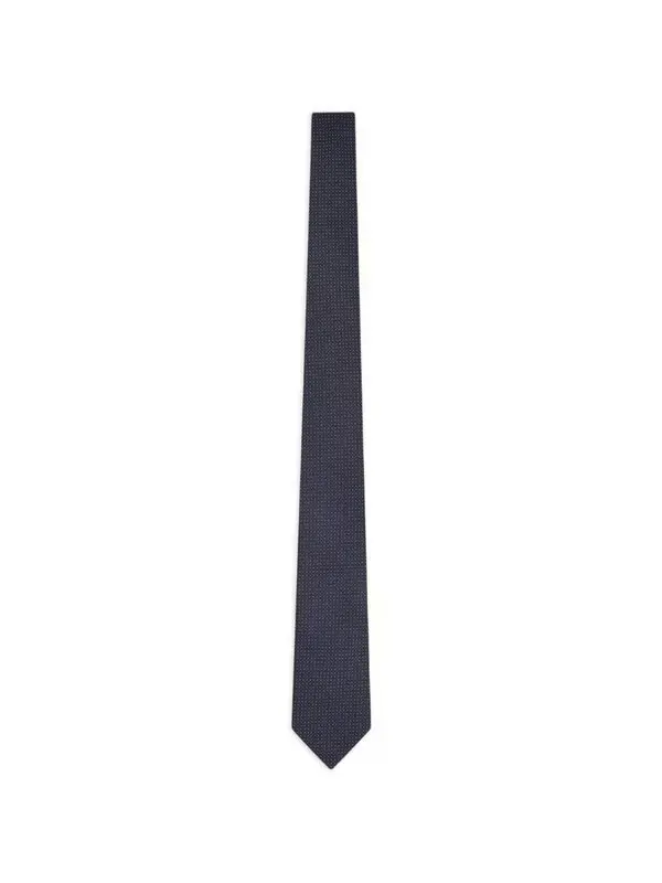 Giorgio Armani Jacquard-knit Silk Tie - Blue